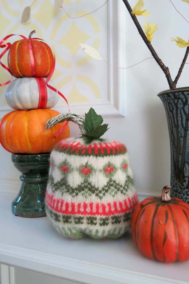 DIY Craft Tutorial: How to Turn an Old Sweater Into a Felted Pumpkin ...
