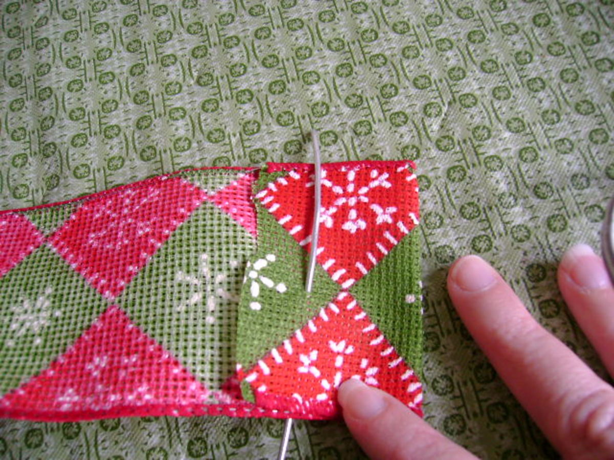 DIY Craft Decoration: How to Make a Folded Ribbon Welcome Wreath - HubPages