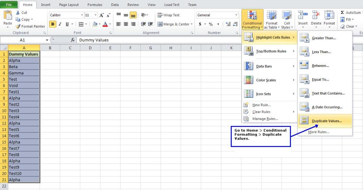 MS Excel Tutorial How To Highlight Duplicate Values In Microsoft Excel