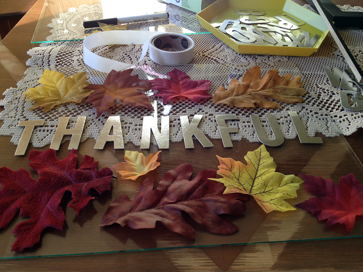 DIY Thanksgiving Dry Erase Thankful Board With Fake Leaves - HubPages