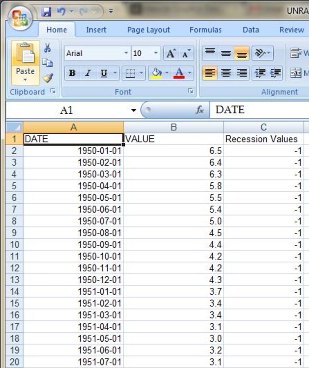 How to Add in Recession Bars to Your Line Graphs Using Excel - HubPages