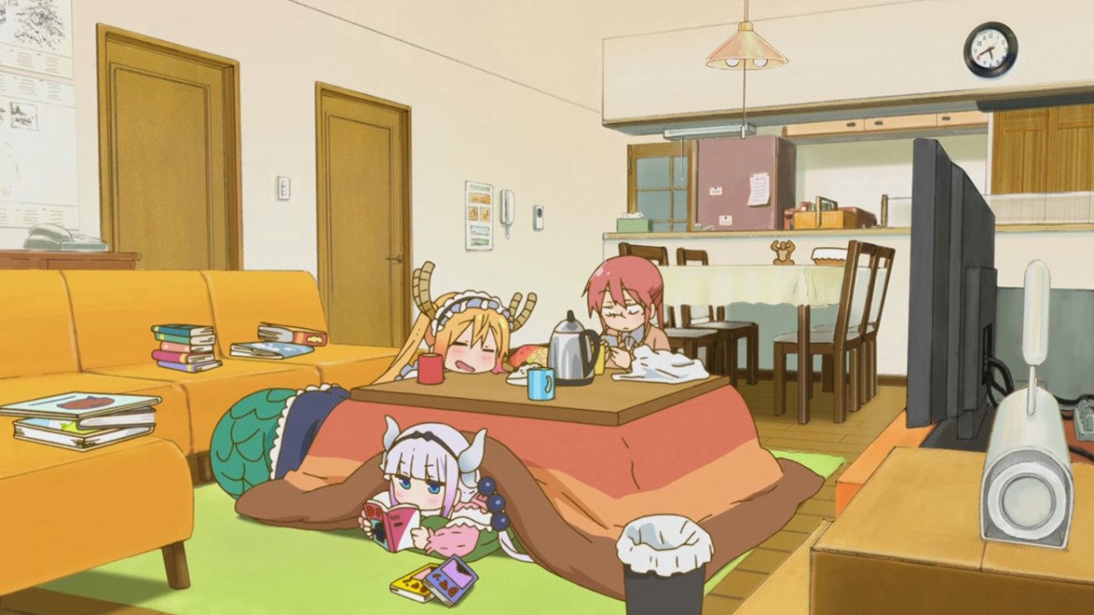 Dragon Maid Living Room Anime Miss Kobayashi'S Dragon Maid Lucoa