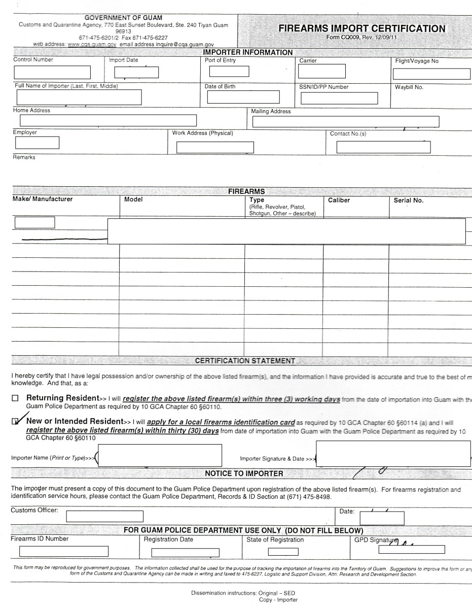 How to Register a Firearm (Gun) in Guam - HubPages