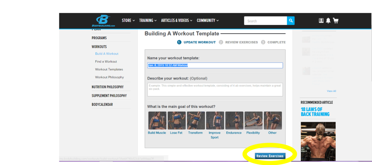 How to Create a Workout Template in BodySpace - HubPages