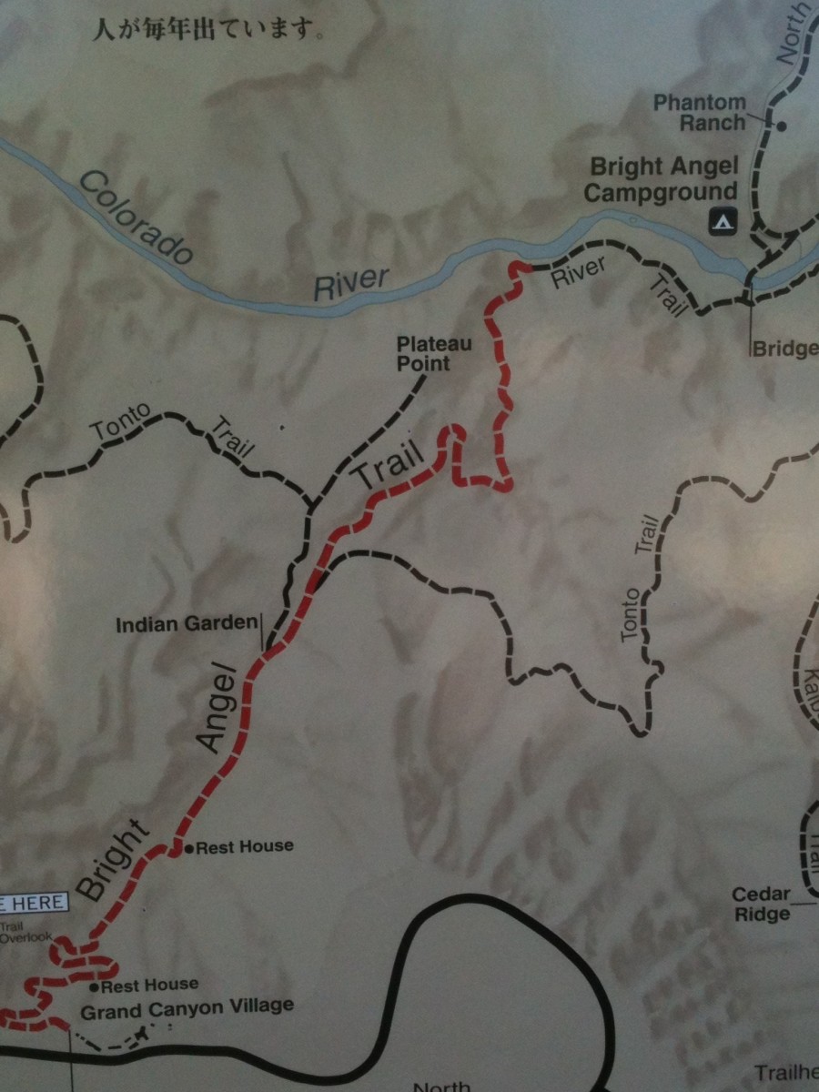 Day Hiking Bright Angel Trail, South Rim, Grand Canyon National Park ...