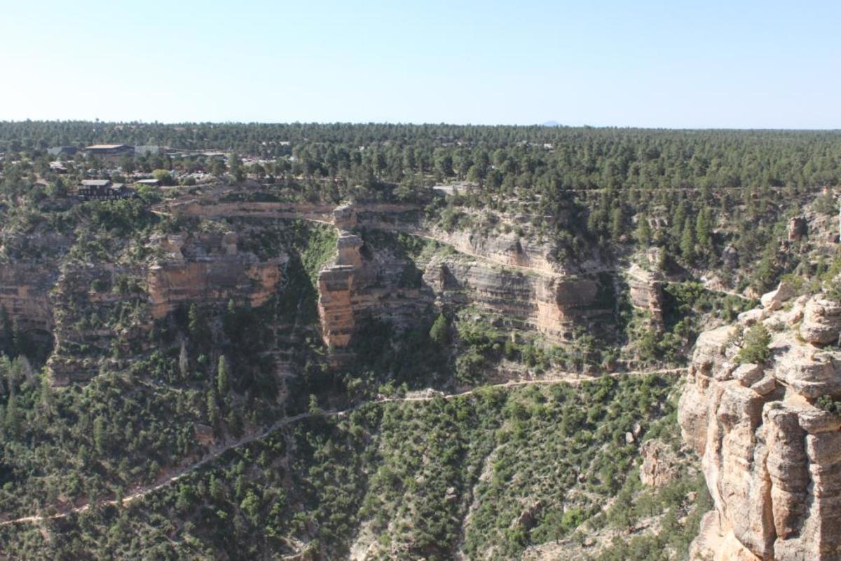 Day Hiking Bright Angel Trail, South Rim, Grand Canyon National Park ...