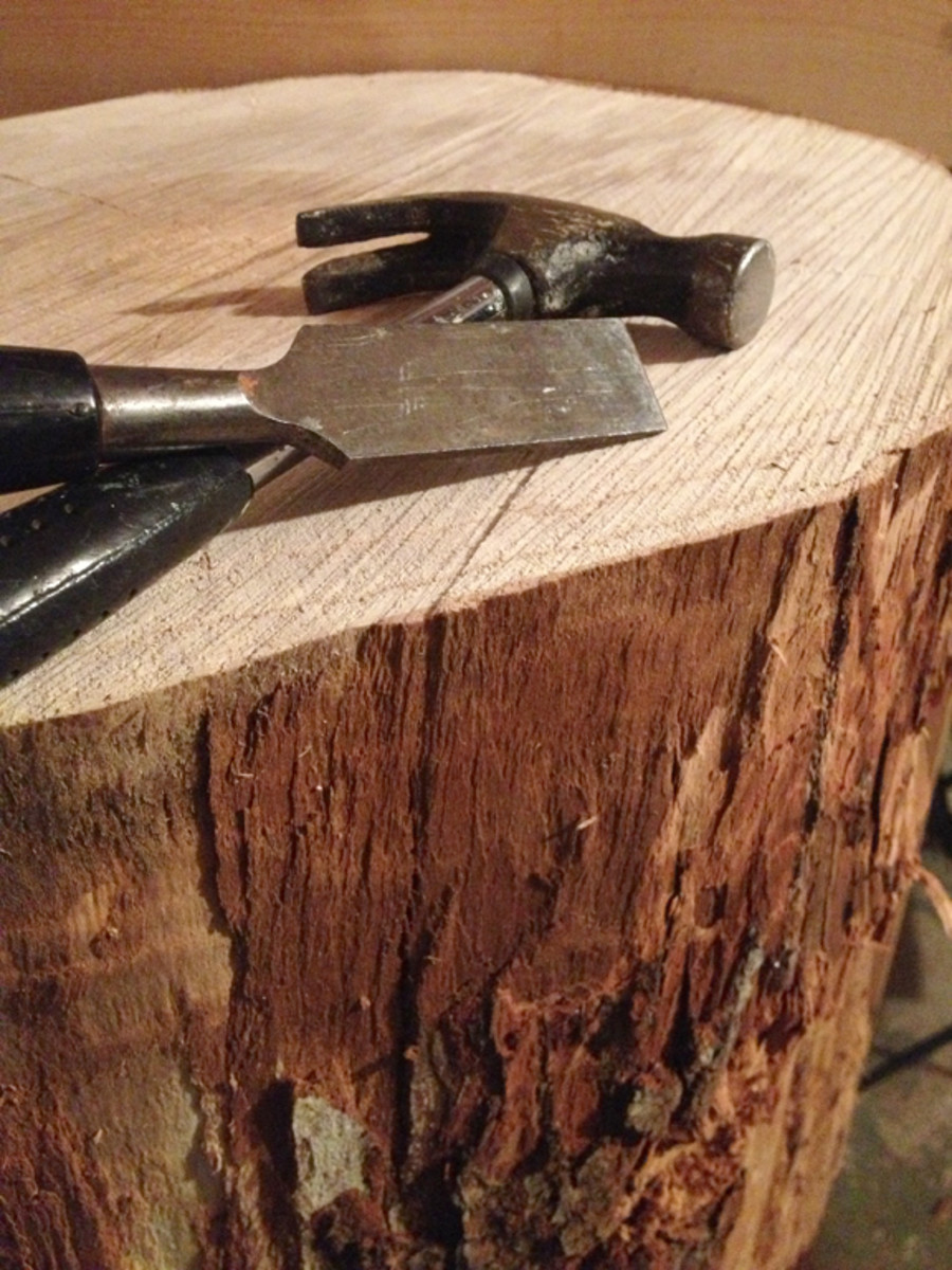 DIY Gold Tree Stump Table - HubPages