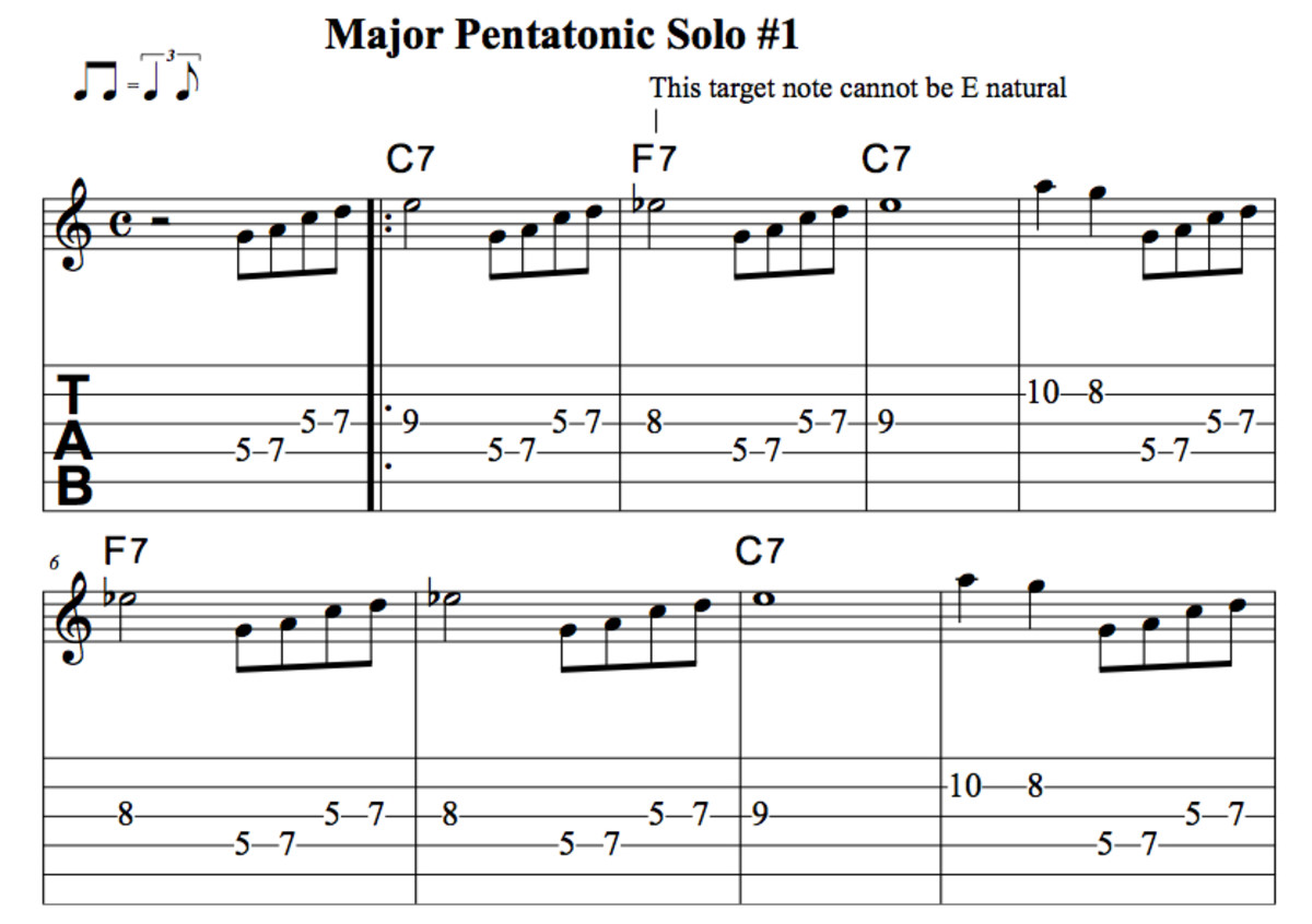 Blues Guitar Lessons • Pentatonic Soloing • Part 6 • Chords, Tab, Video ...