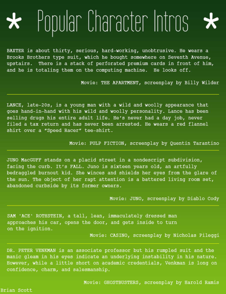 Format a New Screenplay or Spec Script (updated for 2014) - HubPages