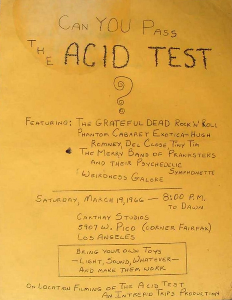 The Acid Test Concert Posters & Handbills - HubPages
