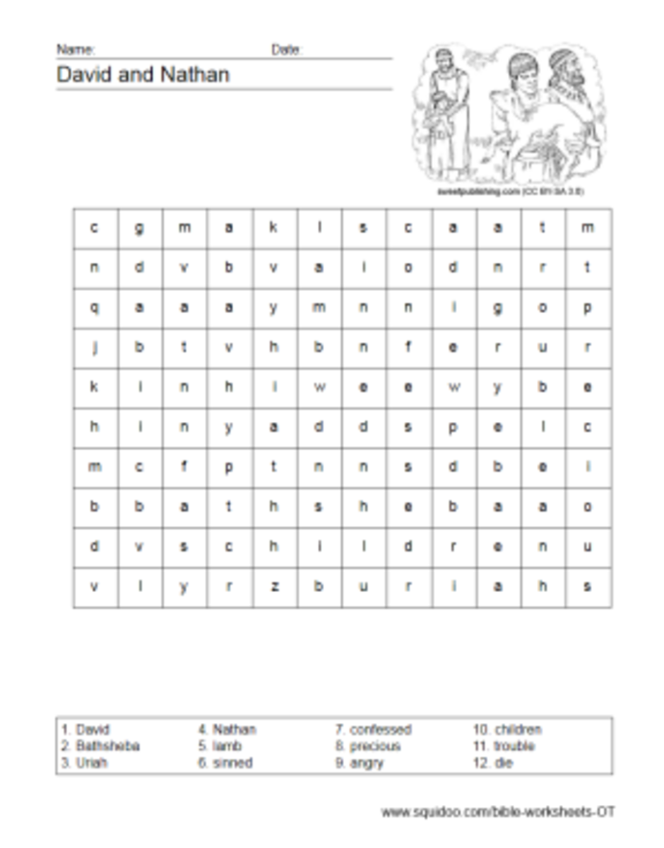 Old Testament Activity Sheets