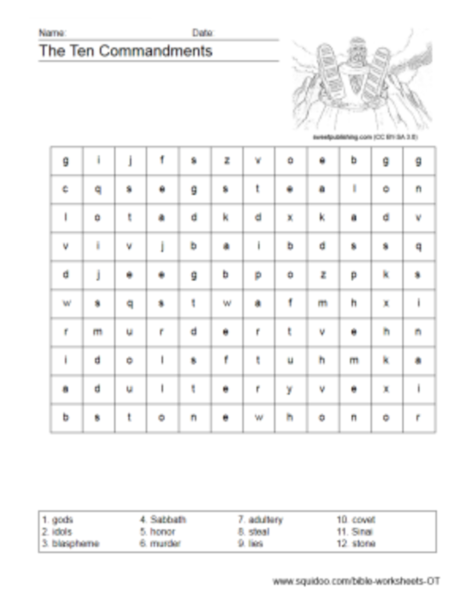 Old Testament Worksheets - HubPages
