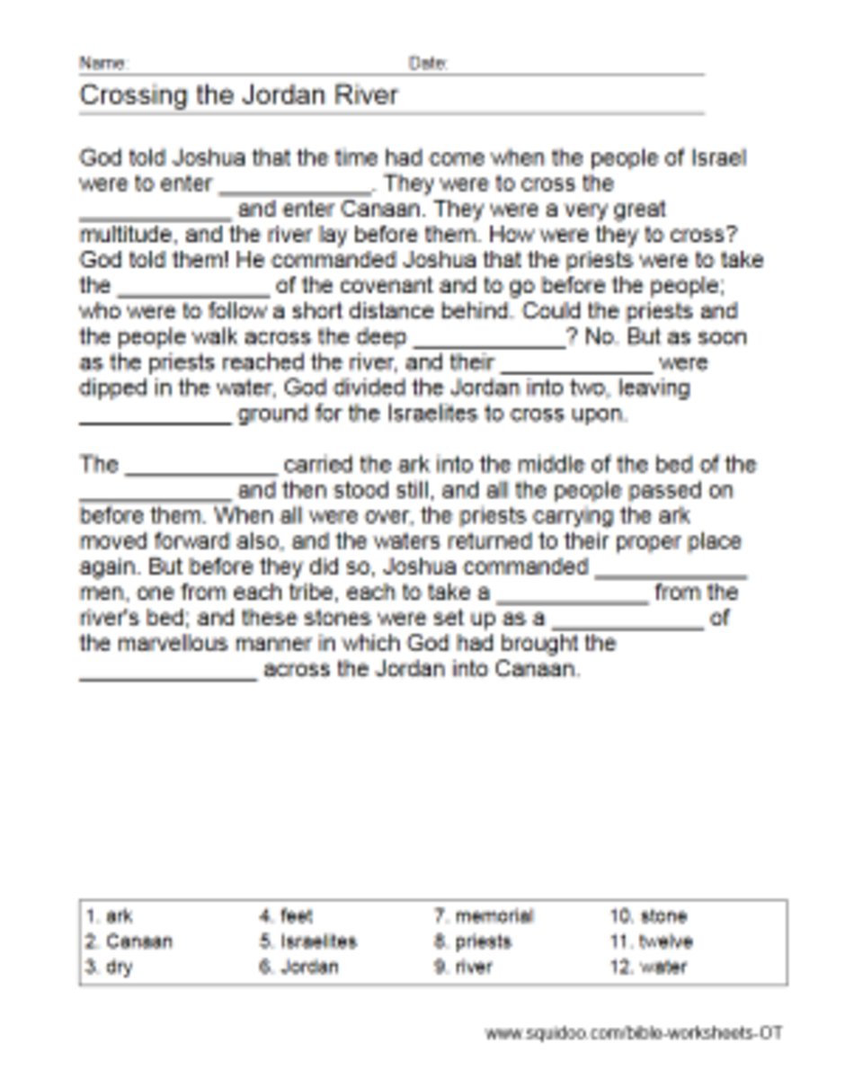Old Testament Worksheets - HubPages