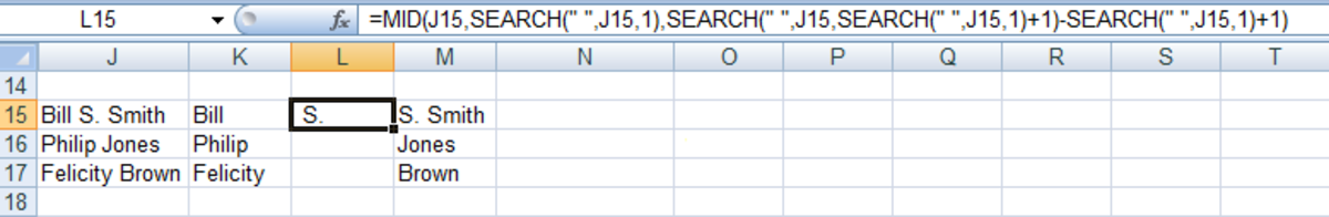 Using The Concatenate Left Right And Mid Functions In Excel 2007 Hubpages