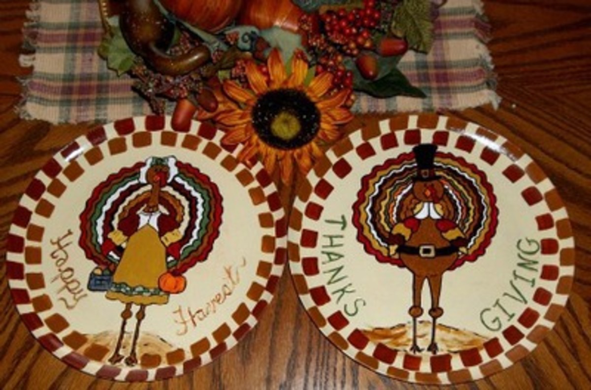 How to Paint a Thanksgiving Plate - HubPages