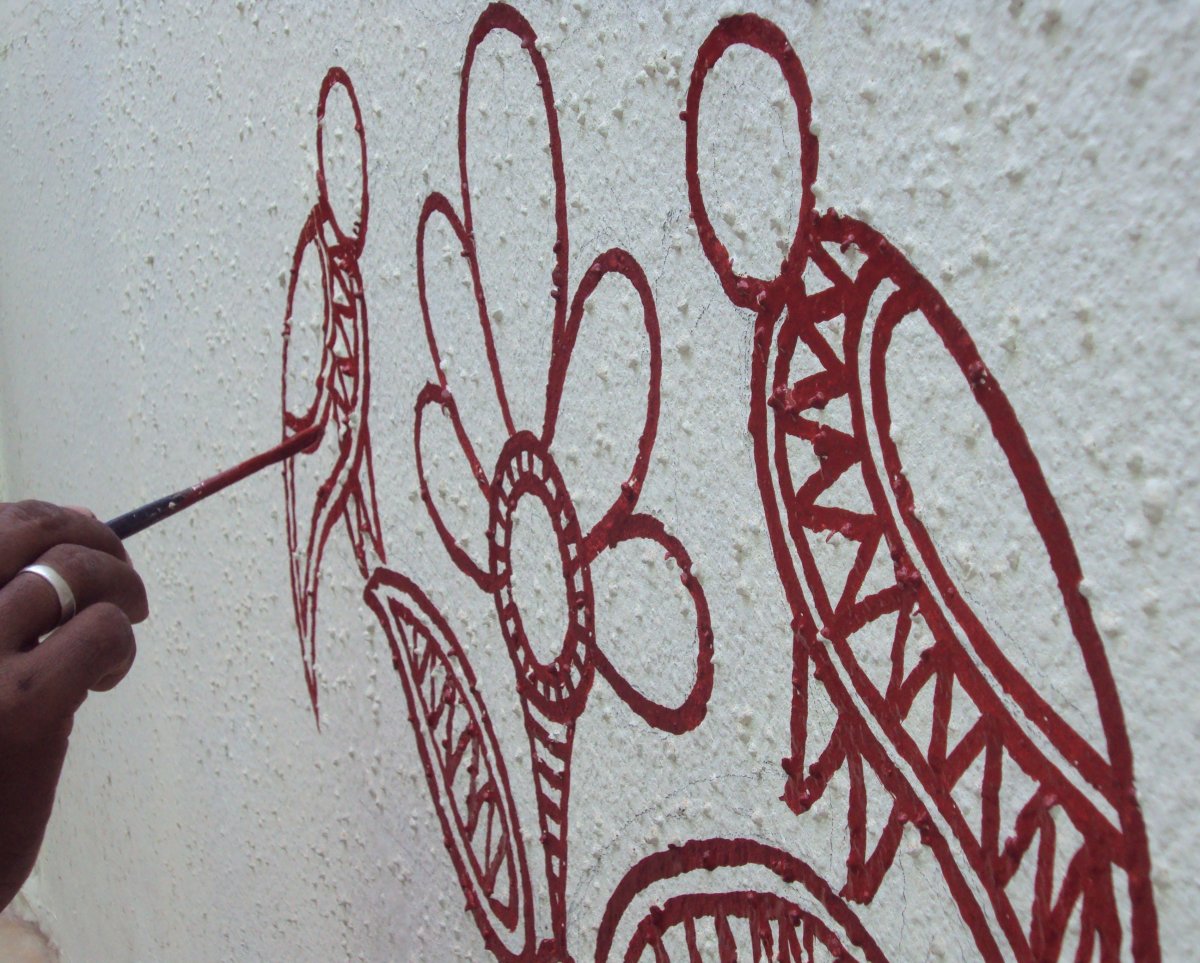 Bheenth Chitra - A unique Indian tribal wall art style (Step by step ...