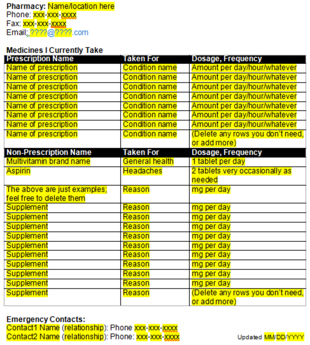 Save Your Life! Wear the Medical Alert Symbol and Keep Your Medical ...