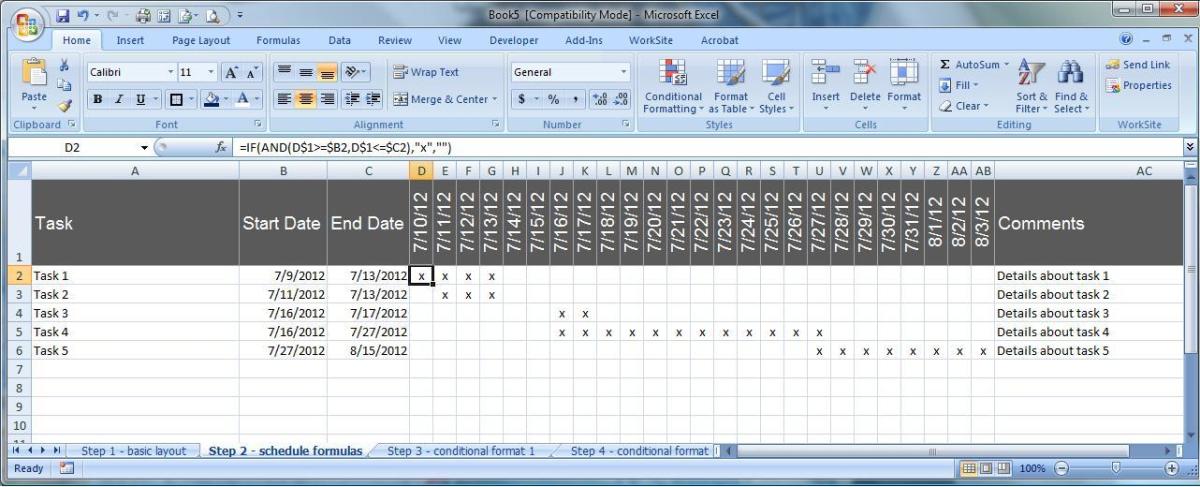Creating an Excel Schedule Template - HubPages
