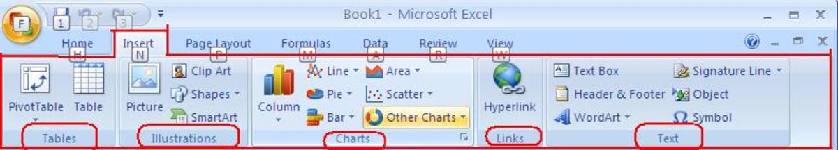 The Insert Tab Of Microsoft Excel 2007 HubPages