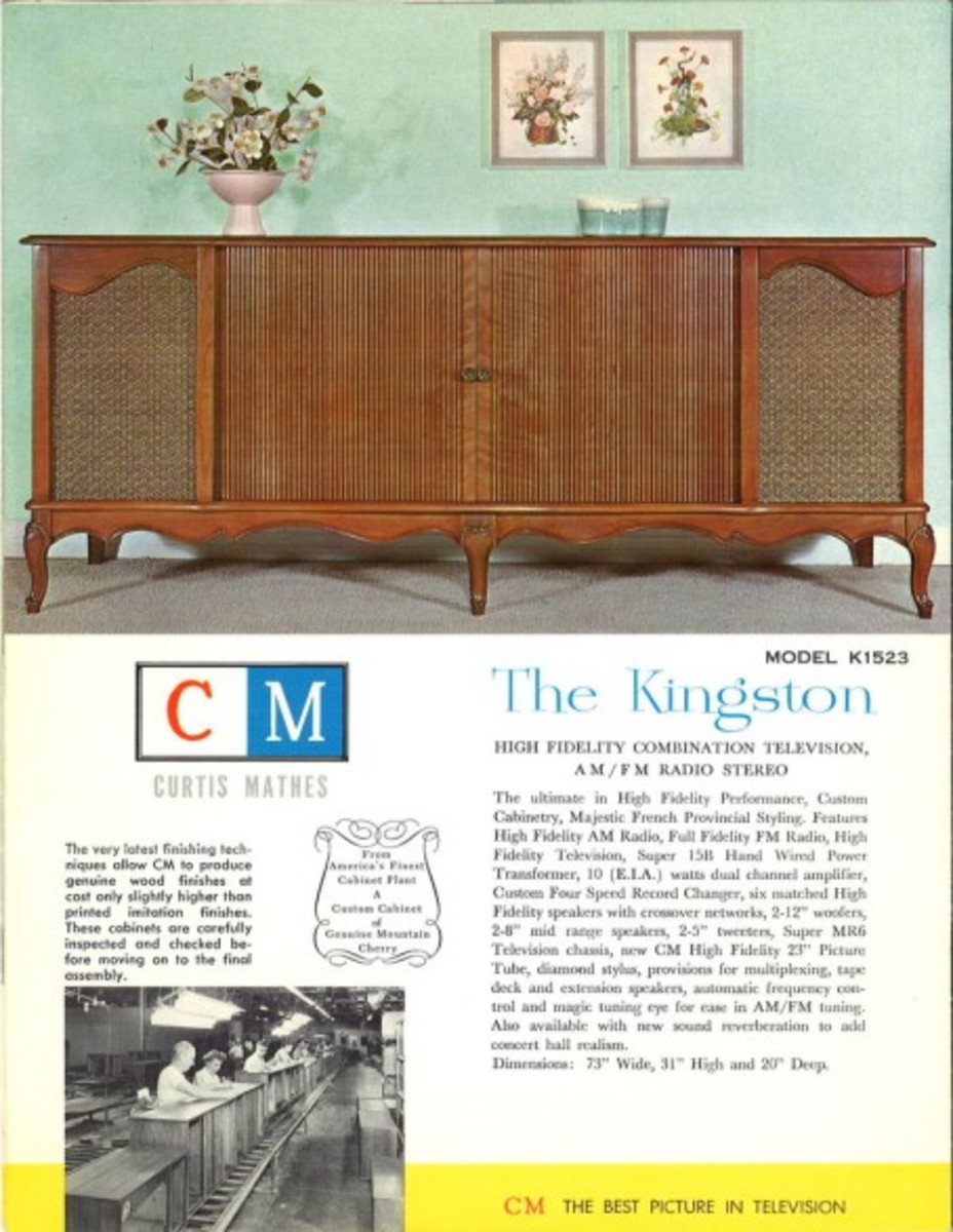 Curtis Mathes Television 1960 The Kingston Model K1523, High Fidelity ...