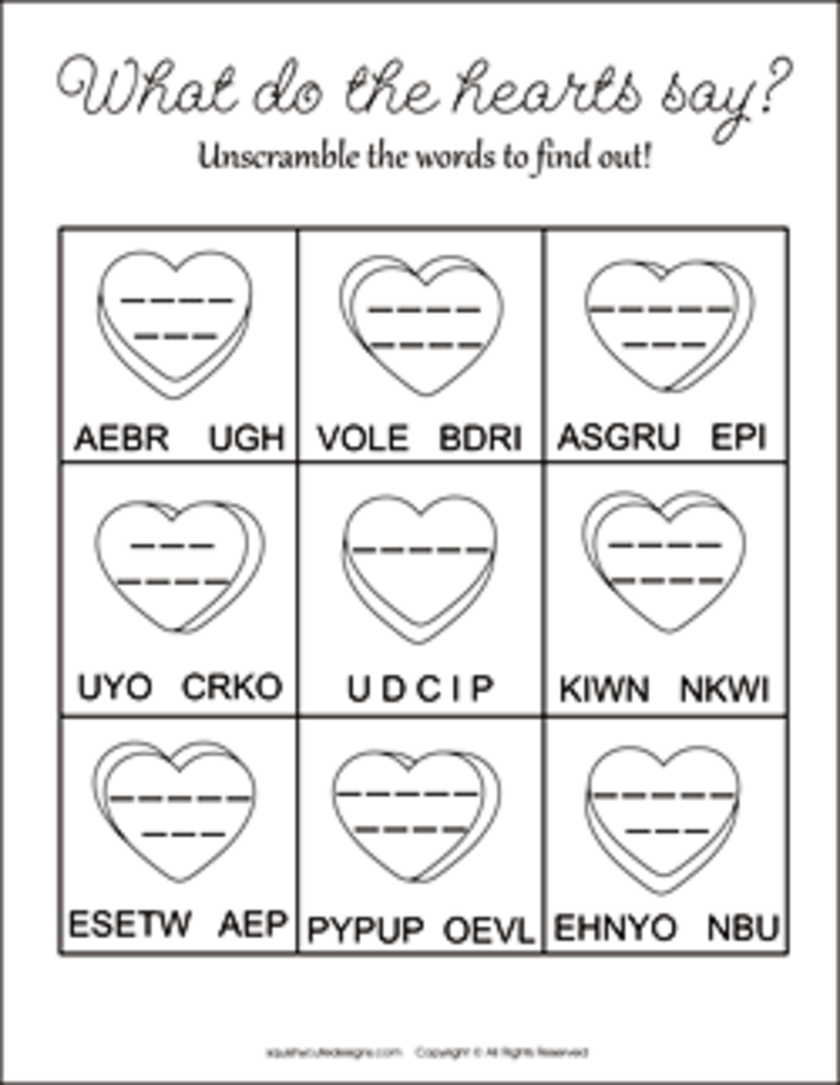 Free Valentine Printable Games For Kids - HubPages