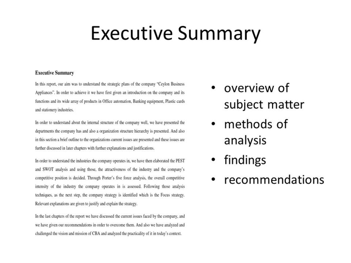  How To Write A Business Analysis Report Business Analysis Report 