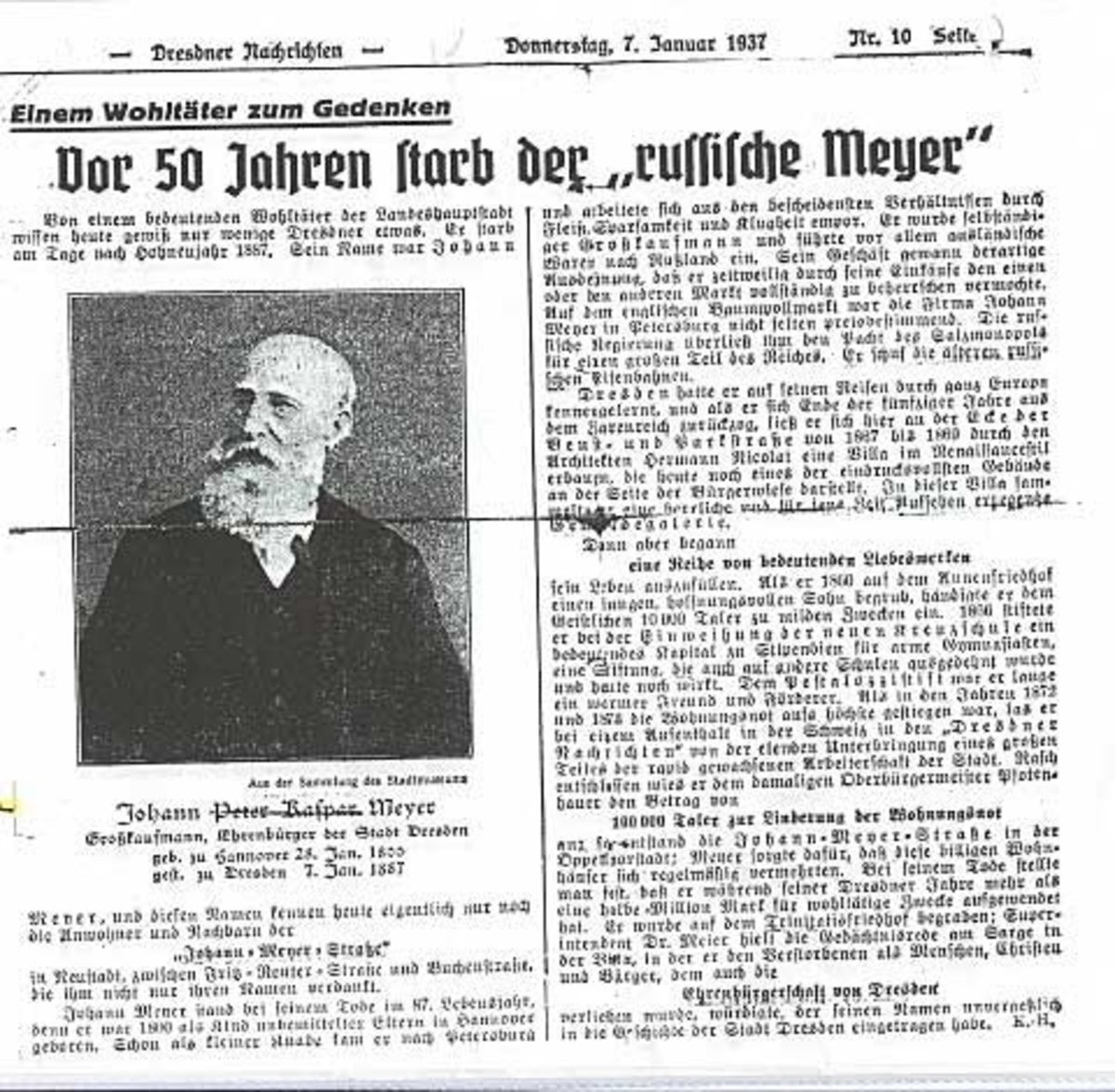 Johann Meyer Philanthropist..his Deeds and Recognitions - HubPages