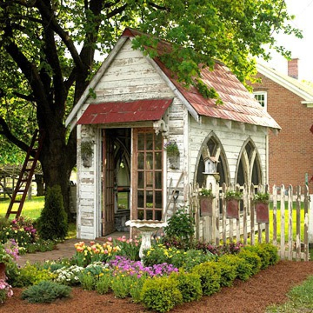 She Sheds - Garden Shed Ideas with Vintage Details - Story Book Design ...