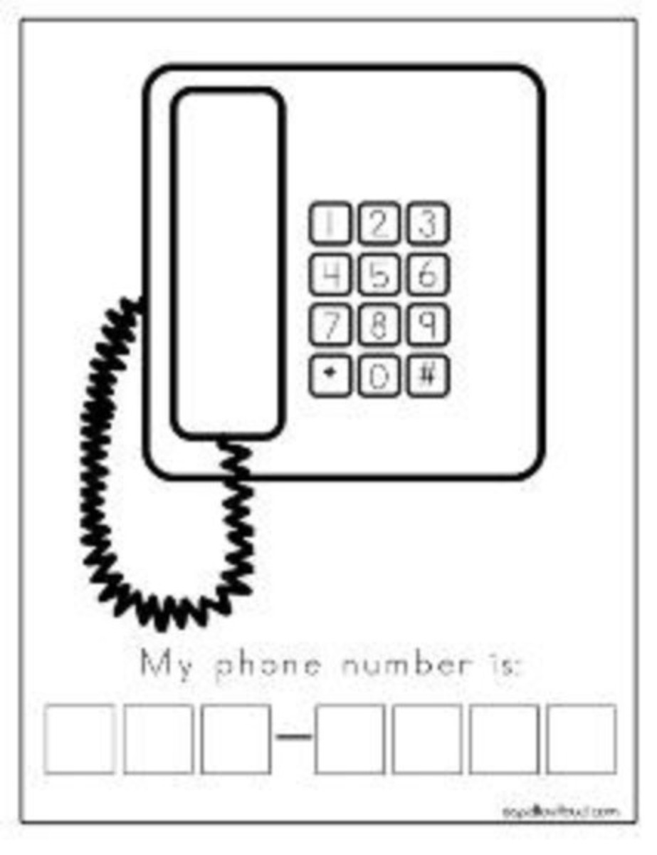 Free Worksheets for Kids to Practice Writing Their Phone Number - HubPages