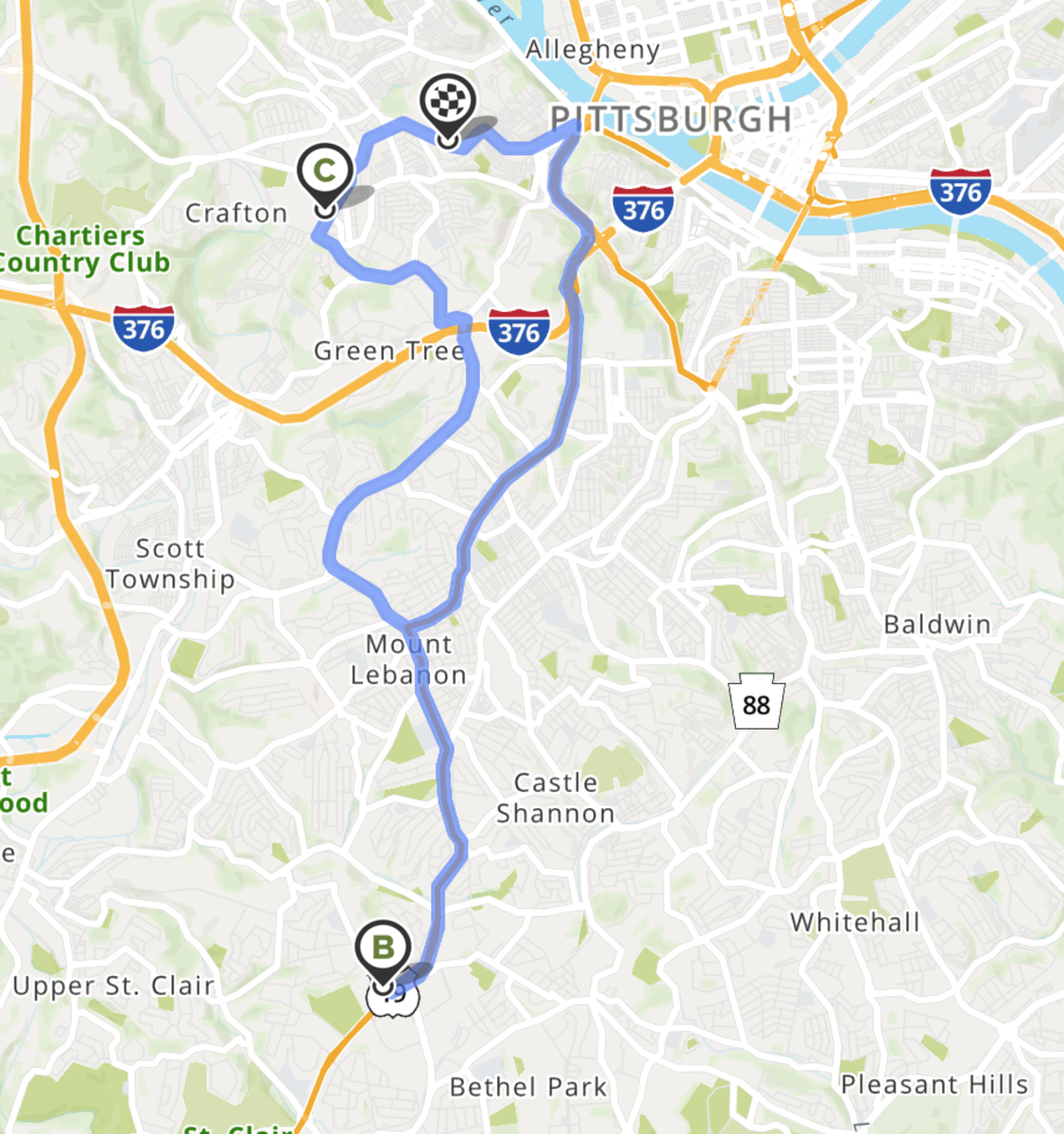 Greater Pittsburgh Zip Code Map