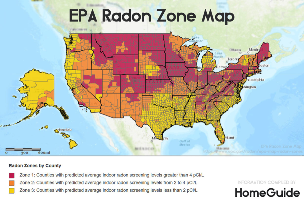 Epa Radon Zone Map Epa Radon Zone Map