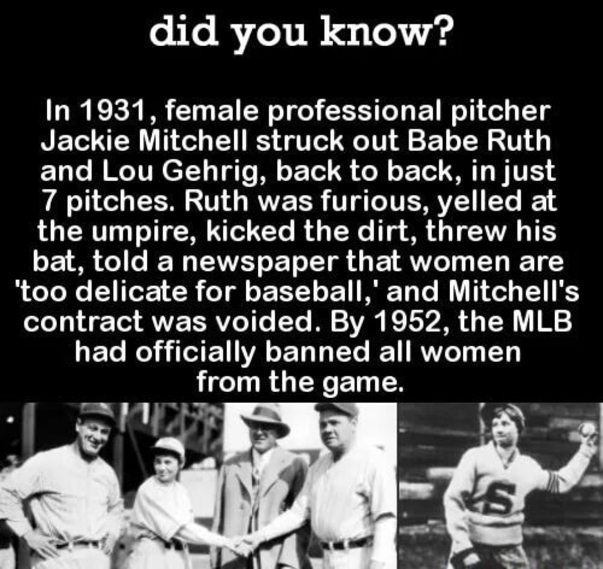 Lady Pitcher Strikes Out Babe Ruth and Lou Gehrig! - HubPages