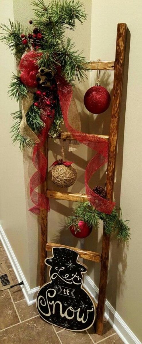 30+ DIY Christmas Ladders Ideas to Turn Your Home Into a Winter ...