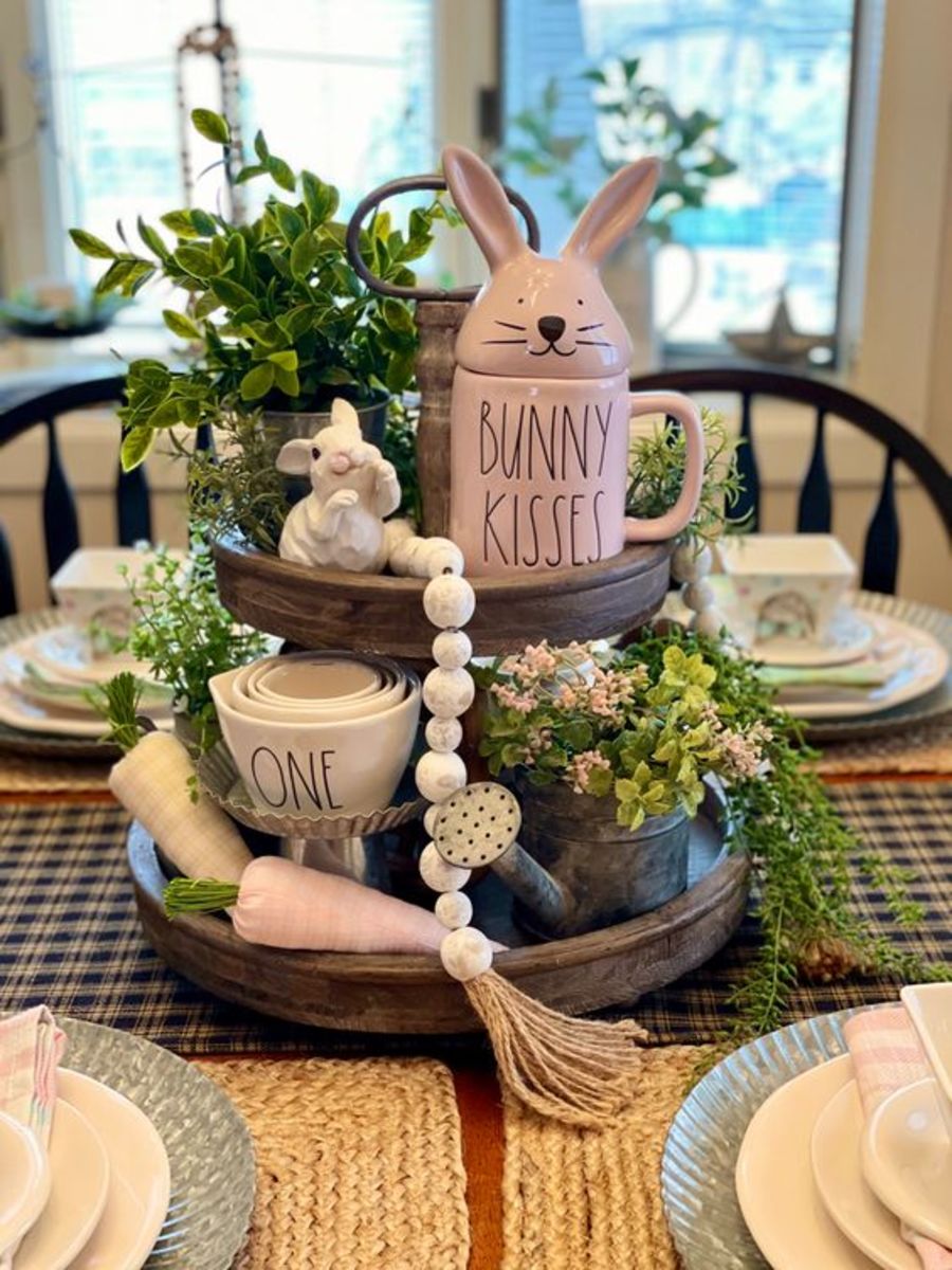 45+ Super Adorable Easter Tiered Tray Ideas that will have you Hopping ...