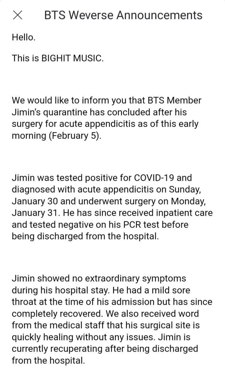 BTS Jimin Has Fully Recovered From COVID-19 - HubPages