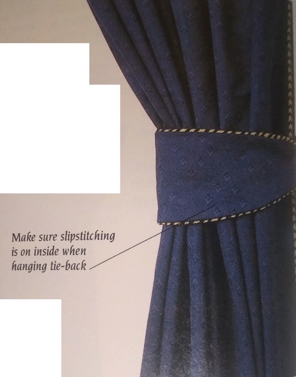 Tie-Backs: Crescent Tie-Backs with Corded Edge & Bow-Trimmed Tie-Back ...