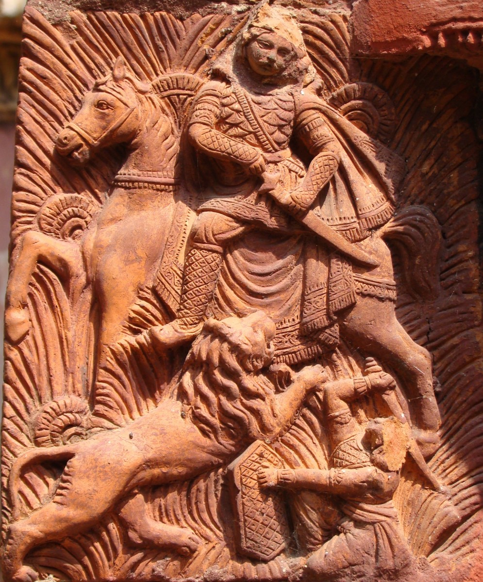 Tiger Hunting in the Decorations of Temples in West Bengal - HubPages