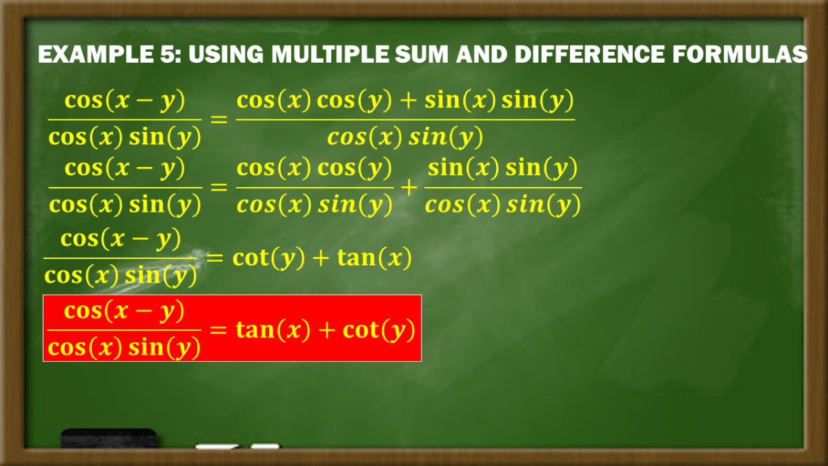 Sum And Difference Formulas With Proofs And Examples Owlcation