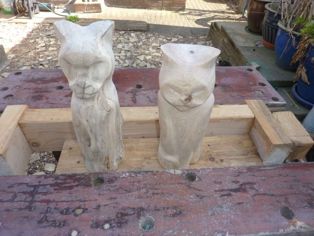 A Tale of Two Kitties - Carving Cats from Logs - HubPages