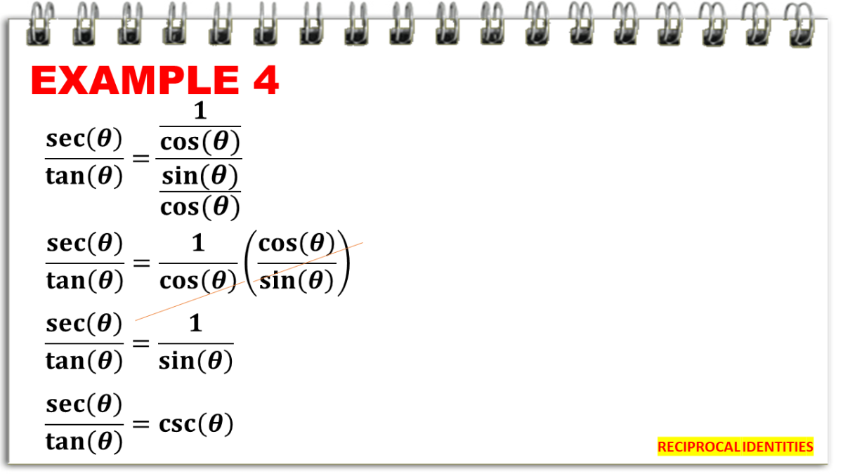 Reciprocal Identities In Trigonometry With Examples Owlcation