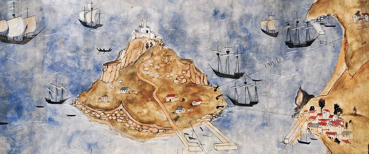 The Island Castle of Mount St. Michael's and the Town of Marazion ...