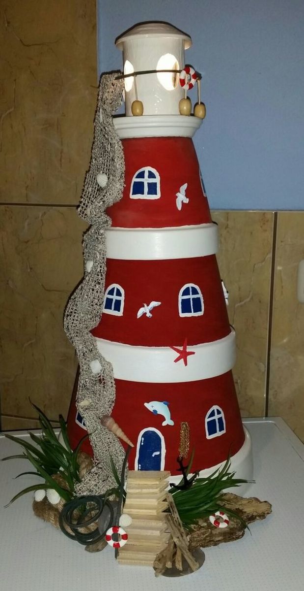 20+ DIY Clay Pot Lighthouses that are Truly Works of Art - HubPages