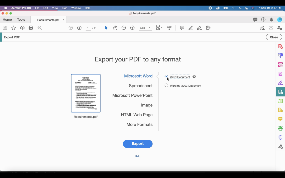 How To Convert A PDF To Word With Adobe Acrobat DC TurboFuture