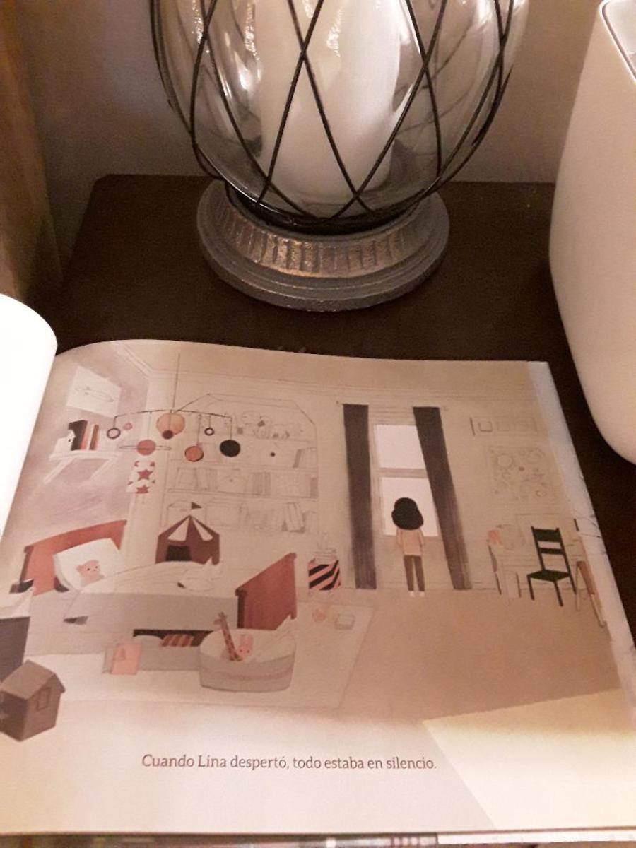 Snowfall and Family Celebration With Text in Spanish in Beautiful ...