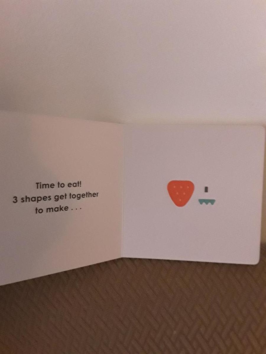 Eating With Young Children and Learning Shapes in Fun Board Book for ...