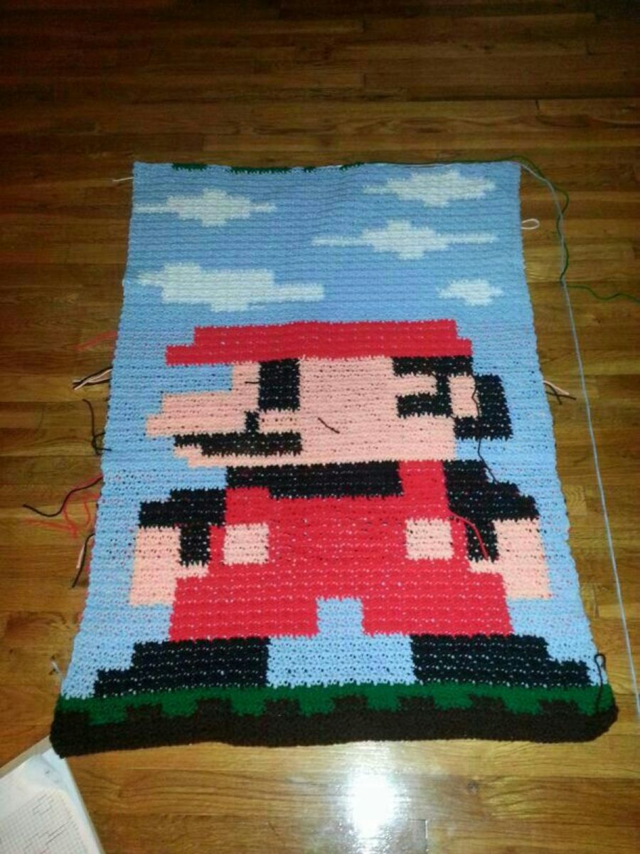 Crochet - Mario Blanket - HubPages