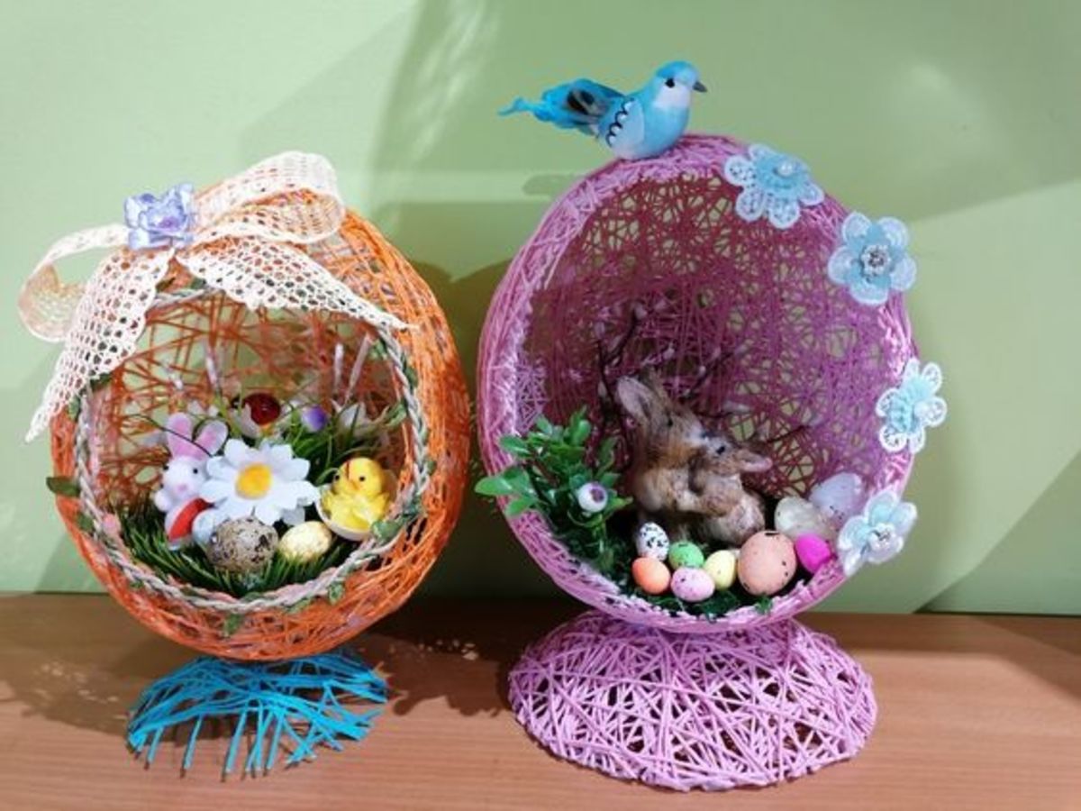 35+ Adorably Cute String Egg Easter Basket Ideas - HubPages