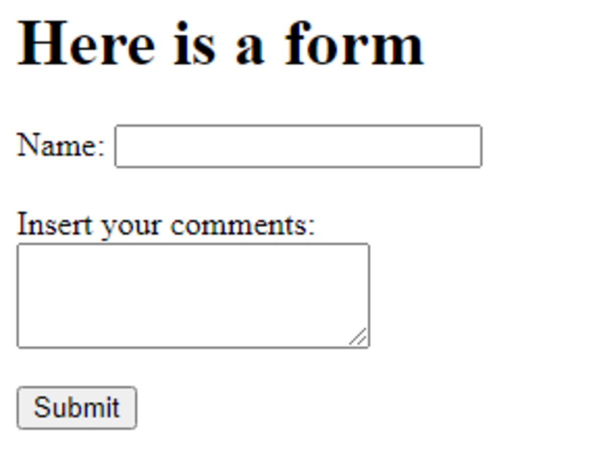Intermediate HTML for Technical Writers: Designing Forms - HubPages