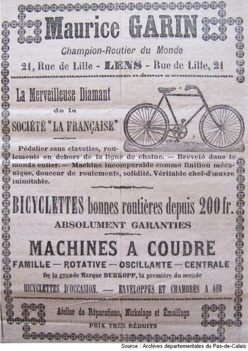 Winner of the First Tour De France: Maurice-Francois Garin - HubPages