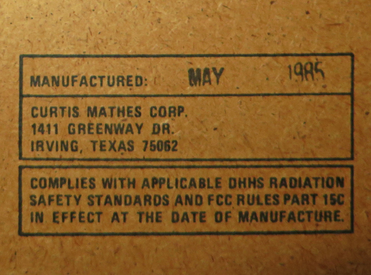 1985 Curtis Mathes Five in One Television Console Model K2675RK, Curtis ...